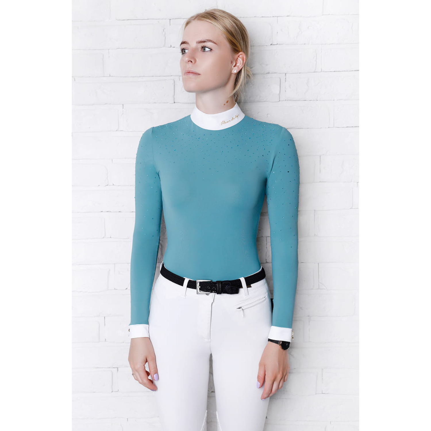 Fleur De Lys Holly Long Sleeve Shirt - Sage – The Horse Den