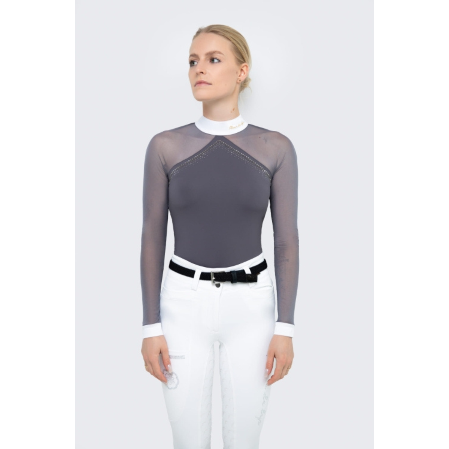 Fleur De Lys Molly Spark Long Sleeve Shirt - Graphite – The Horse Den